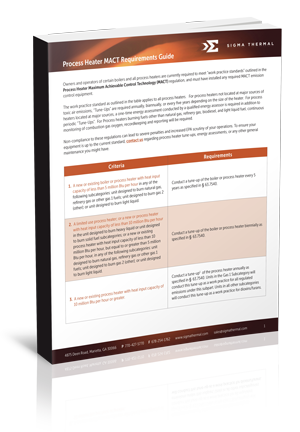 Process Heater MACT Emissions Compliance Requirements | Sigma Thermal